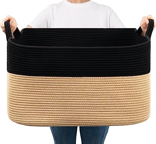 Goodpick | Black&Camel Large Storage Square Basket